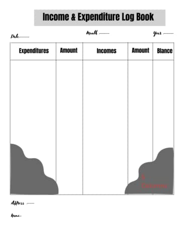 Income & Expenditure Log Book: Income and expenditure Log book for ...
