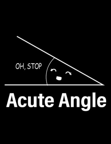 Funny Maths Acute Angle Notebook: 8.5x11 In 100 Lined Pages by Susan ...