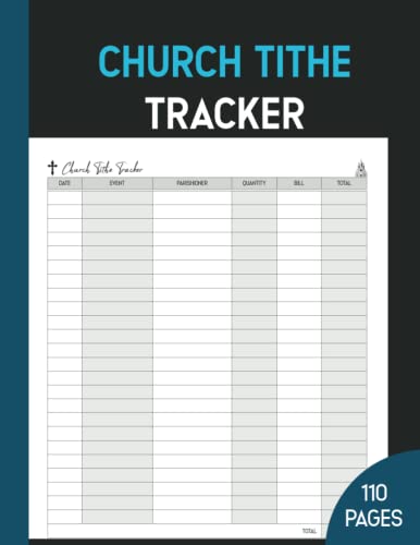 Church Tithe Tracker: Tithe and Offering Register Book for Churches ...