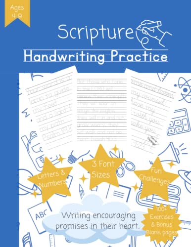 Scripture Handwriting Practice: Writing encouraging promises in their ...
