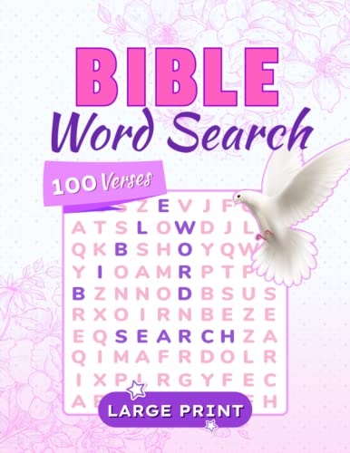 Bible Verses Word Search: 100 Large Print Puzzles for Adults, Seniors ...