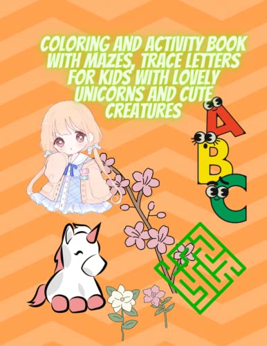 Coloring and activity book with mazes, trace letters for kids with ...