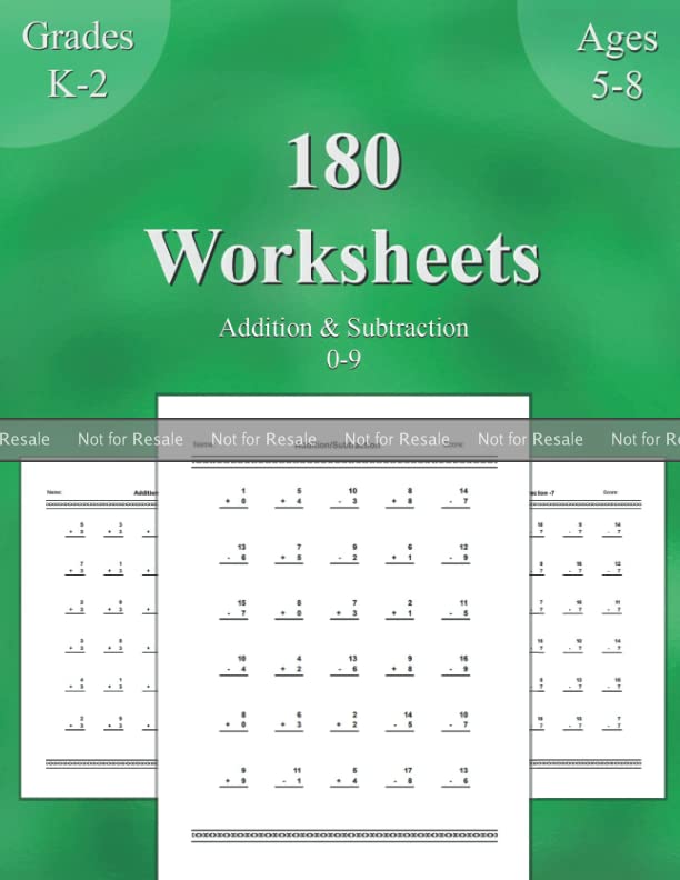 PROOF: 180 Worksheets: Addition & Subtraction 0-9 by Jody Bell | Goodreads
