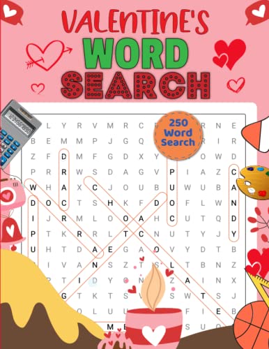 Valentine’s Day Word Search Large Print: Valentine’s Day Themed Word ...