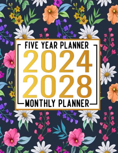 Five Year Planner 2024-2028 Monthly: From January to December - 60 ...