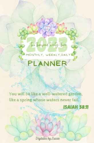 2023 Calendar Monthly, Weekly, Daily Christian Planner with Scriptures ...