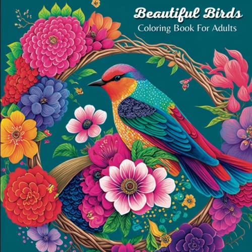 Beautiful Birds Coloring Book For Adults: A Relaxing Adult Coloring ...