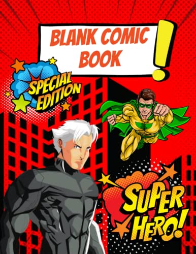 Blanc Comic Book For Kids: 100 different designs in a Book of 100 Blank ...