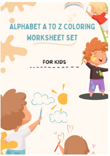 Alphabet A to Z Coloring Worksheet Set: Trace Letters Of The Alphabet ...