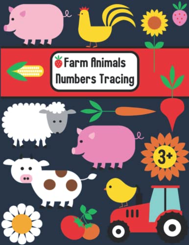 Farm Animals number tracing book for preschoolers, My first learn to ...