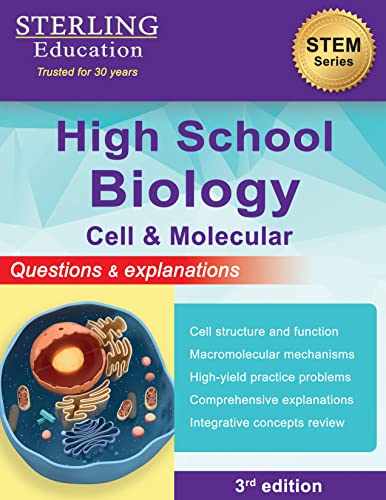High School Biology: Questions & Explanations for Cell & Molecular ...