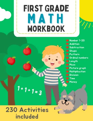 First Grade Math Workbooks : 230 Activities with Answers: Ages 6-8 ...