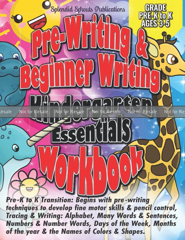 PROOF: Pre-Writing & Beginner Writing Kindergarten Essentials Workbook ...
