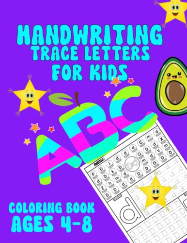 Handwriting Trace Letters for Kids Coloring Book Ages 4-8: Colours and ...