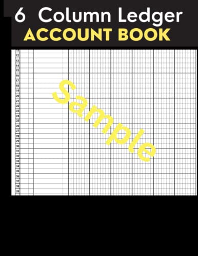 6 column Ledger Account Book: 120 pages A4 : Record Keeping for Small ...