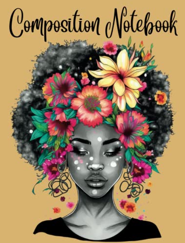 Black Girl Composition Notebooks: Wide Ruled Lined Paper Notebook ...