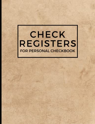 Check Registers For Personal Checkbook: Check Register Notebook for ...