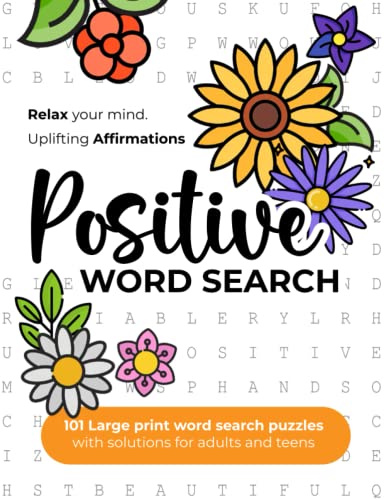 Positive Word Search: 101 Large Print Word Search Puzzles with ...