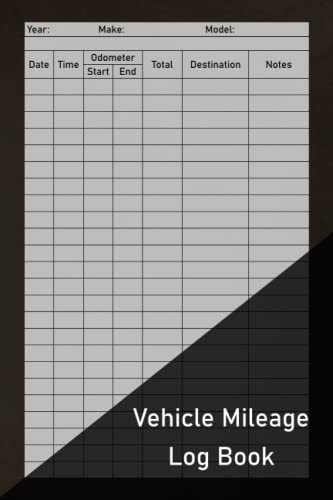 Vehicle Mileage Log Book: Mileage Tracker for Business or Personal ...