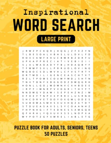 inspirational and positive vibes word search puzzles for adults ...