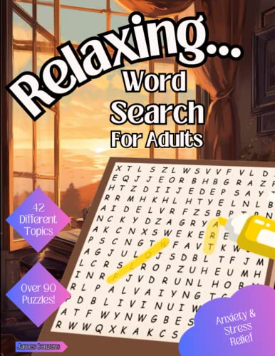 Relaxing Word Search for Adults: Relaxing Anxiety and Stress Relief ...