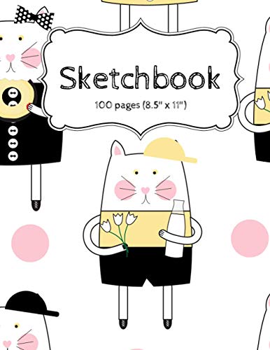 Sketchbook: Cute cats Sketchbook, Journaling & Doodling ,100 Blank and ...