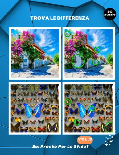 TROVA LE DIFFERENZA: Libro Di Attivita Per Adulti 50 Puzzle Di Immagini ...