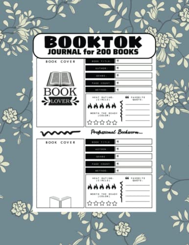 Booktok Journal: 200 Book Journal Reading Log | 8.5" x 11" Reading ...