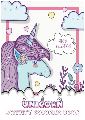 Unicorn Coloring and Activity Book: Fun and cute unicorn activity book ...