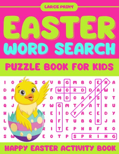 Easter Word Search Puzzle Book For Kids | Happy Easter Activity Book ...