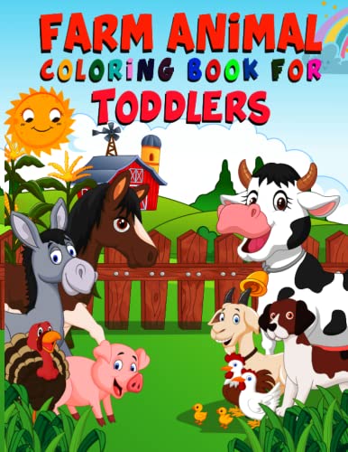 Farm Animal Coloring Book For Toddler: Simple And Fun Designs Cows ...