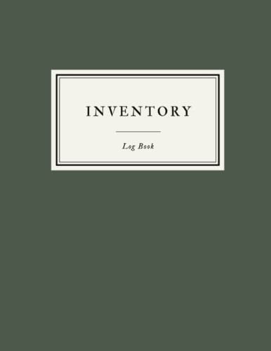 Inventory Log Book: Neutral Green Design | Simple Inventory Tracking ...