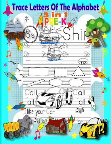 Trace Letters Of The Alphabet and Sight Words: Handwriting, learning ...