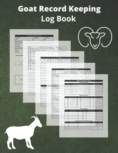 Goat Keeping Record Log Book: Goat Record Keeping Notebook Large Size ...