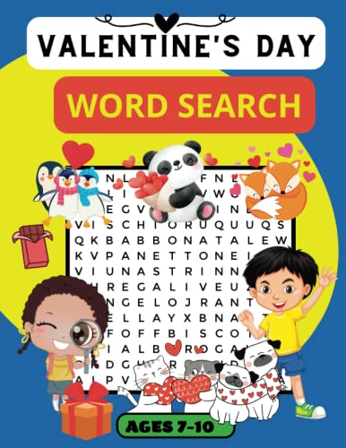 VALENTINE'S DAY WORD SEARCH: For kids Ages 7-10 wordSearch Find with ...