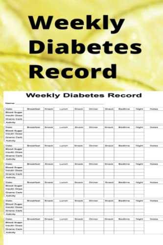 Weekly Diabetes Record by Regina Ralston | Goodreads