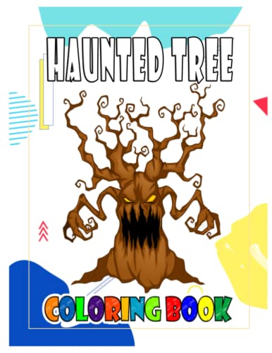 Haunted Tree Coloring Book: Fun and Cute Coloring Pages Illustrations ...