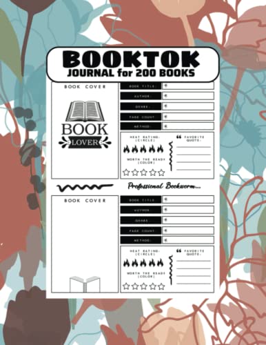 Booktok Journal: 200 Book Journal Reading Log | 8.5" x 11" Reading ...