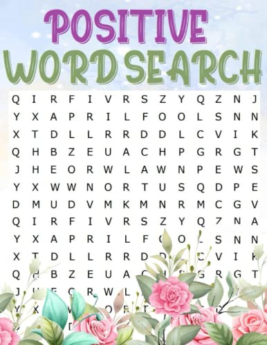 Positive Large Print Word Search Puzzles For Adults and Seniors: Large ...