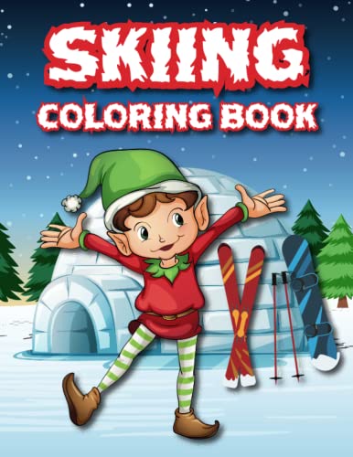Skiing coloring book for kids 50 filled coloring images of Cute Animals ...