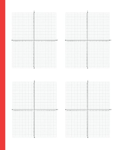 Axis Graph Paper: Grid Paper Notebook With X and Y Axis For Algebra | 8 ...