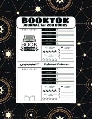 Booktok Journal: 200 Book Journal Reading Log | 8.5" x 11" Reading ...