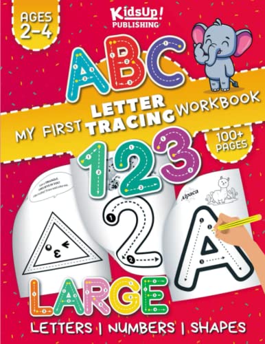 Large ABC and 123 Learning My First Big Tracing Workbook for Kids ...