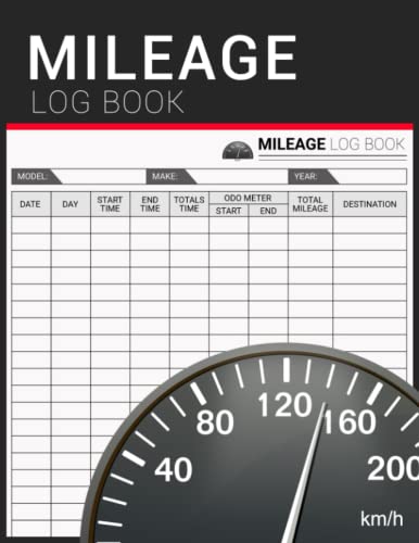 Mileage Log Book: Vehicle Mileage record for Business or Personal Taxes ...