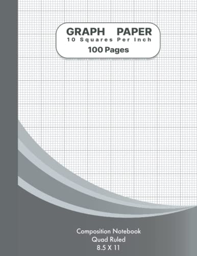 Graph Paper 10 Squares Per Inch Notebook: rid Paper Notebook For School ...