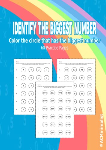 Identify the Biggest Number. Color the Circle That has the Biggest ...