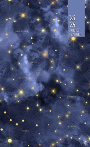 23 24 Pocket Planner: 2-Year Monthly Mini Calendar Book for 2023-2024 ...