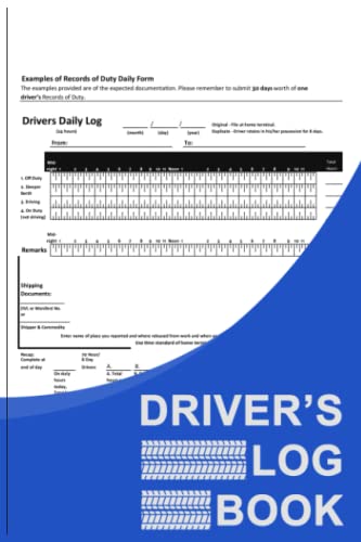 Driver's Log Book: Daily Driver Log Book To Record Vehicle Details ...