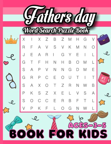 Happy Fathers day word search book for kids Aeges -3-,5: Father’s Day ...