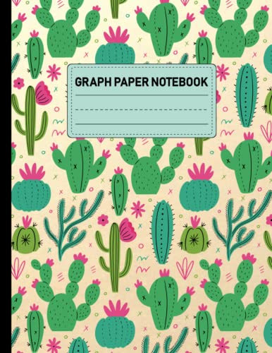Cactus Graph Paper Notebook: Blank Graphing Paper Notebook Composition ...